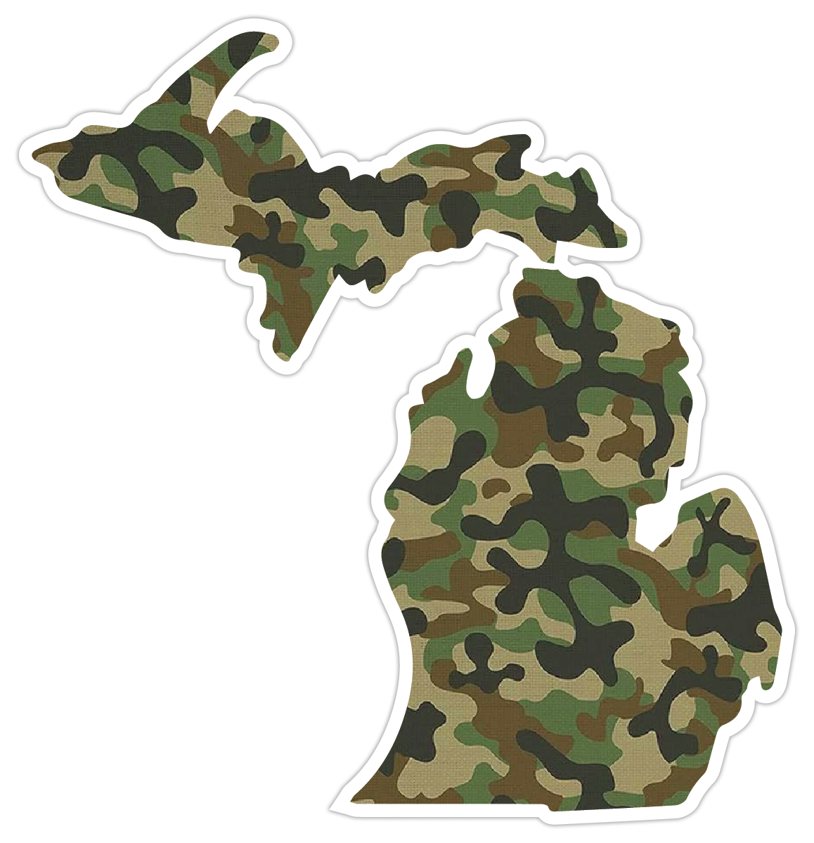 Michigan Camo Sticker | Camouflage Sticker | Michigan Awesome