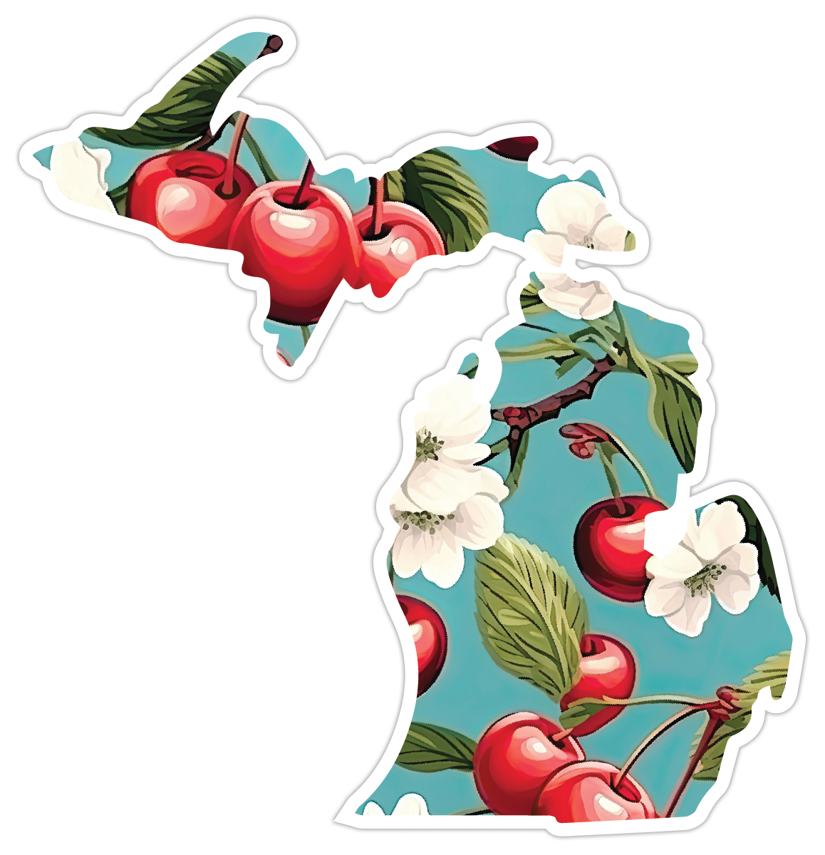 Michigan Cherry Tree Sticker | Cherry Sticker | Michigan Awesome