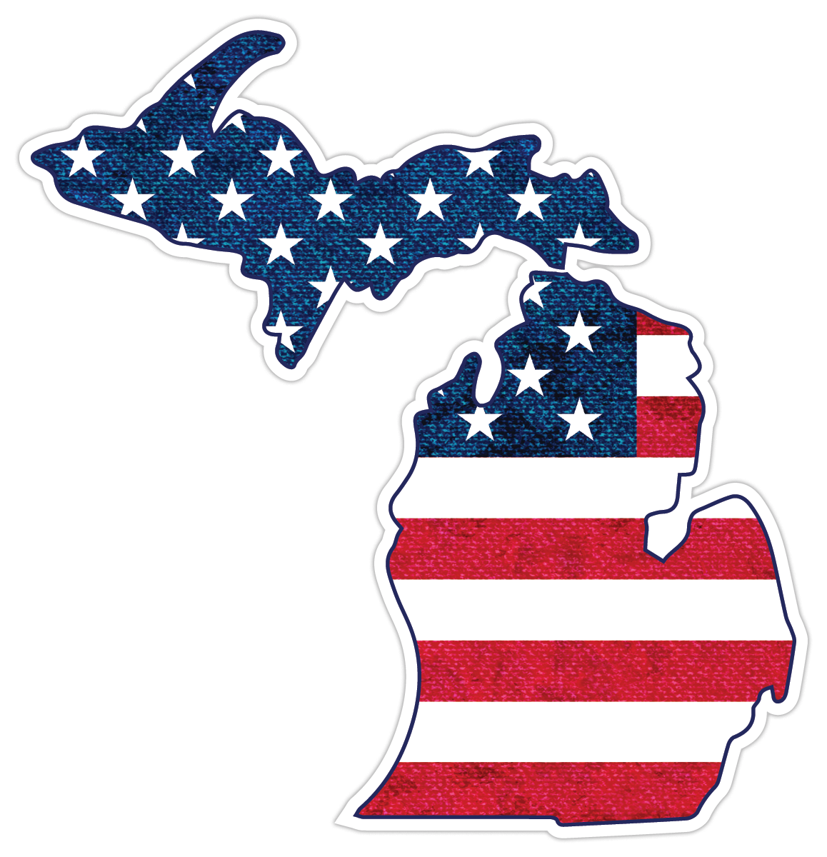 Michigan Patriotic Sticker | American Flag Sticker | Michigan Awesome