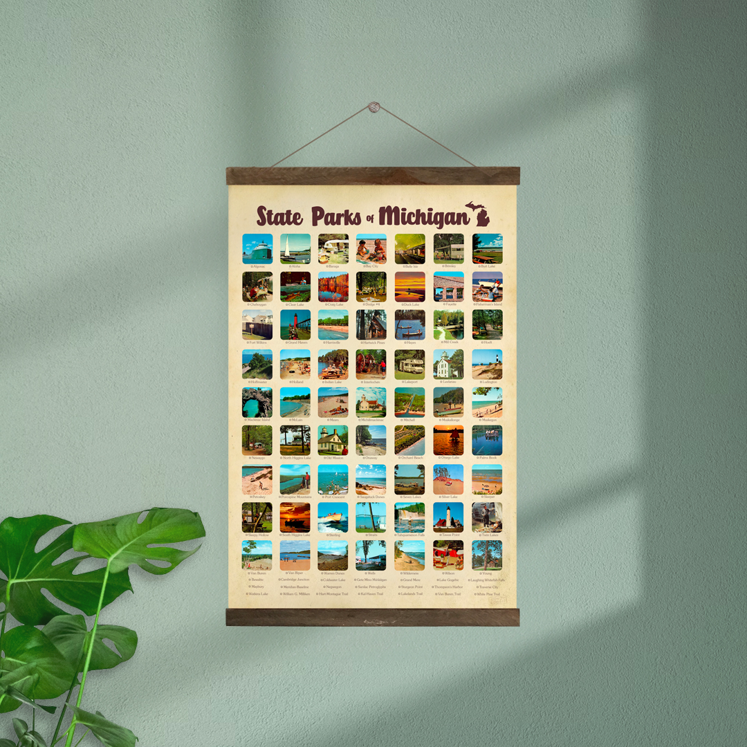 State Parks of Michigan Hanging Print – Michigan Awesome