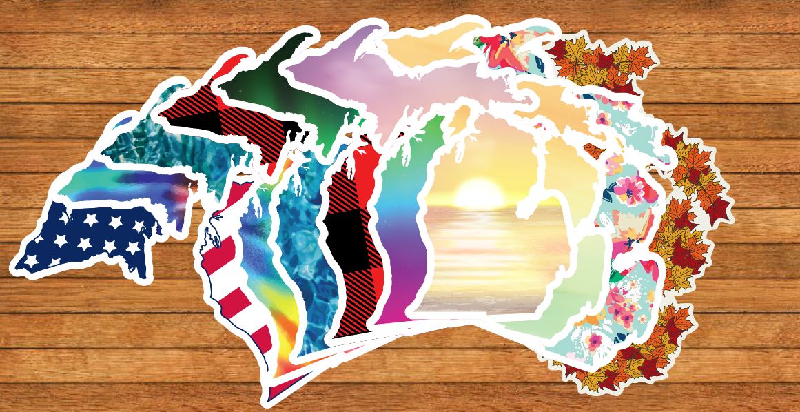Michigan Patterns Die-Cut Sticker (CLOSEOUT) – Michigan Awesome