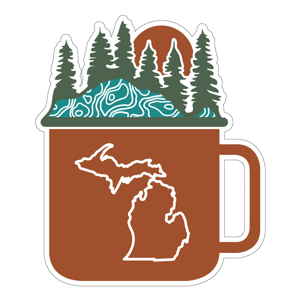 Cup of Michigan Sticker – Michigan Awesome