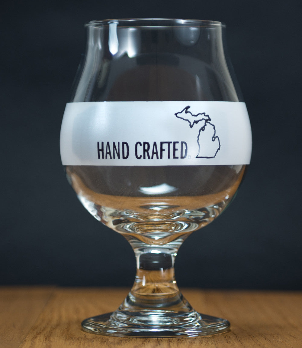Michigan Awesome "Hand Crafted" Tulip Glass